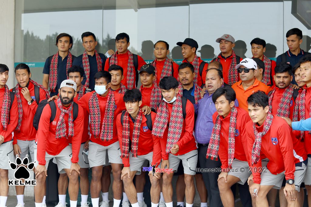 Nepal’s national football team returns home - HamroKhelkud