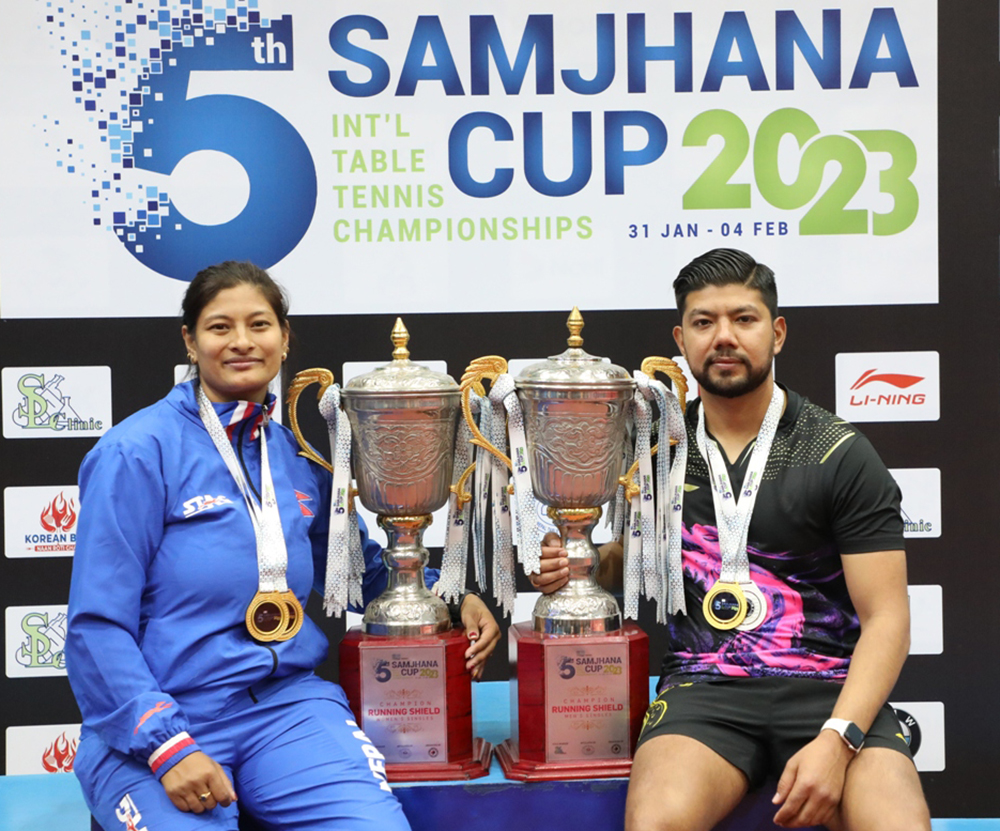 Nabita and Binesh wins Samjhana Cup - HamroKhelkud